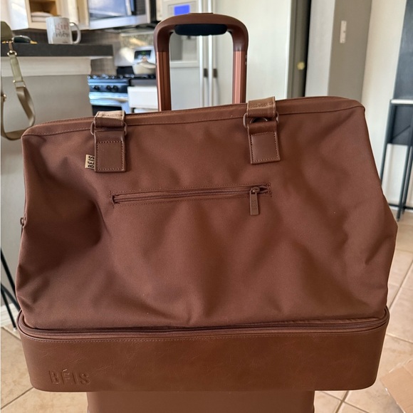 BEIS | Bags | Beis Chocolate Brown Travel Bag | Poshmark